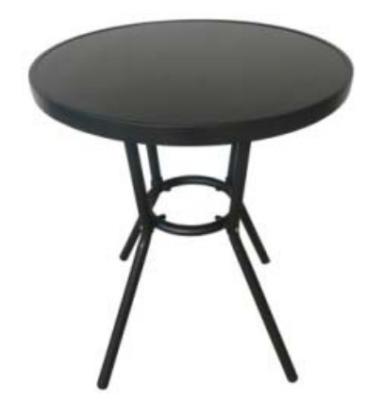 China Customized Dia 60cm Steel Outdoor Round Table KD Structure for sale