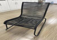 China Steel Frame Outdoor Garden Rattan Chair Stackable 76cm for sale
