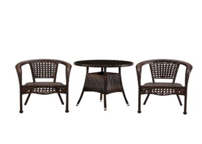 China Moisture Resistant 3 Piece Garden Rattan Set No Cracking EN581 for sale