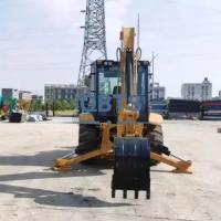 China Hydraulic 4 Wheel Backhoe Loader Bucket Capacity 4.5m Construction Engineering Equipment for sale