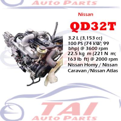 China Japanese QD32 Turbo Nissan Engine Parts Diesel Engine With Gearbox For Nissan Cabstar for sale
