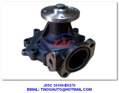 China Water Pump J05c OEM 16100-E0270 Hino Engine Parts TS 16949 Metal for sale