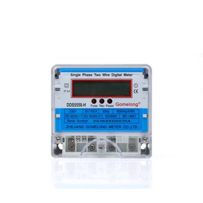 China DDS5558 Single PhaseTwo Wire Types Of Electronic Electricity Meter for sale