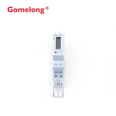 China single phase 1P Din rail kwh energy meter With lcd display for sale