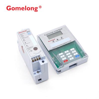China New Design Machine Grade Single Phase Anti-theft STS Split-type Keypad Din Rail Electricity Meter Kwh for sale