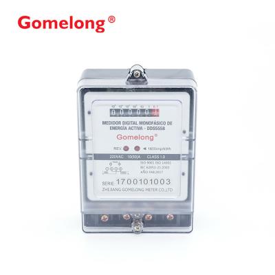 China Best Selling Products DDS5558 Single Phase Static Electricity Analog And Digital Energy Meter for sale