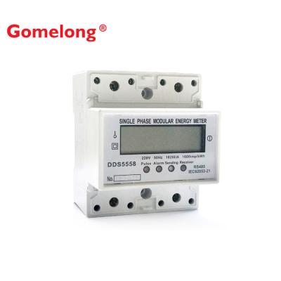 China Single Phase Energy Consumption Reset Din Rail Electricity Meter for sale