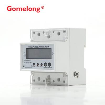 China Multi-Function 1P Single Phase Din Rail Volt Amp Watt Meter for sale
