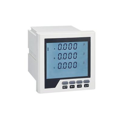 China Programmable LCD 3-phase digital panel mount ammeter ampere meter rs485 for sale