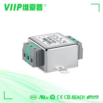 China 2200VDC Line to Ground Voltage AC EMI Filter with 2 Stage Enhanced Filtering and Various Terminal Options for sale