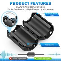 China 5mm Inner Size High Frequency EMI RFI Noise Suppression Clip On Ferrite Core Bead for Headset Cables for sale