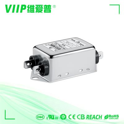 China VIIP WeiAiPu VIP4-1B-20 Single Phase EMI Power Filter with 20A Current Rating and 20-100dB Stopband Attenuation in Surface Mount Package for sale
