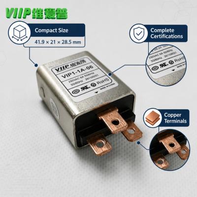China EMI Disturbance Absorber VIP1‑1A‑06 (B011X1222),41.9×21×28.5mm for Telecommunication Medical Meters Test Gear Household Standard‑Plug Equipment for sale
