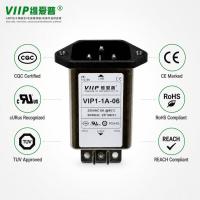 China IEC Inlet Socket EMI Power Filter 6A Rated Current 250VAC Rated Voltage Fast-on Terminal Power Line Filter for Electronic Equipment for sale