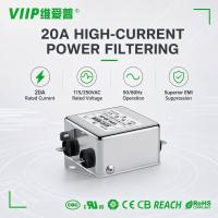 China 20A Rated Current 115/250VAC Low Leakage Single Phase EMI Filter for Medical Lab Instruments for sale