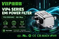 China VIP4-1A-06(10243) CE RoHS Certified IEC Receptacle Single Phase EMC Filter For Lab Testing Device Small Industrial Machinery for sale