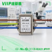 China VIIP VIP4-1A-03 3A Ultra Low Leakage 115/250VAC Single Phase EMI Power Line Filter for Medical Equipment for sale
