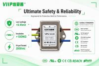 China VIIP VIP4-1A-03 3A Ultra Low Leakage 115/250VAC Single Phase EMI Power Line Filter for Medical Equipment for sale
