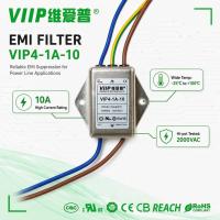 China 10A Single Phase EMI Power Line Filter VIP4-1A-10 115/250VAC High Performance EMC Filter for Industrial Equipment for sale