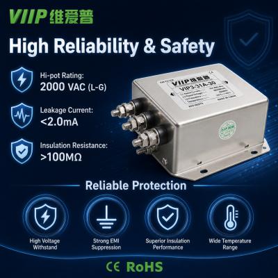 China VIIP VIP3‑31A‑30(B031SO378) Equipment Interference Suppressor Power Noise Reduction Filter For Cabinet Installation Application for sale