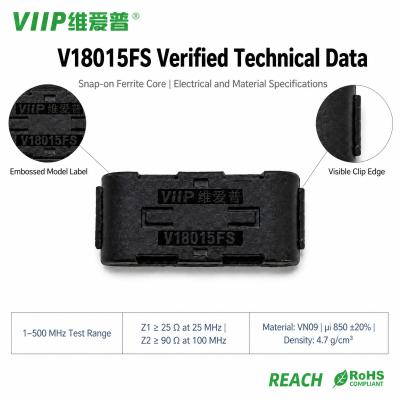 China VIIP Factory V18015FS 28mm Inner Diameter VN09 Clip Ferrite Core RoHS REACH Ferrite Ring For Heavy‑Duty Industrial Sensor Cables for sale