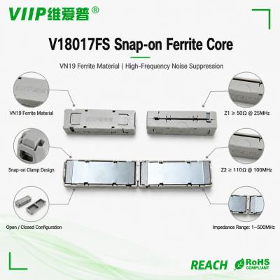 China VIIP V18017FS Toroidal Ferrite Core 1600 Initial Permeability 18.9mm ID 1‑500MHz EMI Noise Suppression Ring for Common‑Mode Choke Prototype Development for sale