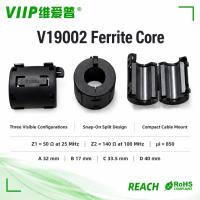 China Factory V19002 17mm Bore Soft Ni-Zn Ferrite Magnetic Ring, RoHS REACH Toroid Core for Industrial Equipment HF Noise Reduction for sale