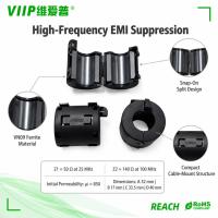 China Factory V19002 17mm Bore Soft Ni-Zn Ferrite Magnetic Ring, RoHS REACH Toroid Core for Industrial Equipment HF Noise Reduction for sale
