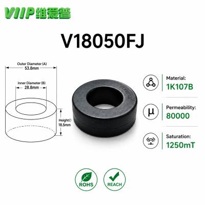 China VIIP V18050FJ Ferrite Ring Core, Premium Toroid Magnetic Core For Power Inductor Winding, Reliable Raw Material For Choke Coil Production for sale