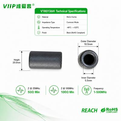 China Eco-Friendly RoHS REACH V180136H Ferrite Toroid Core, Industrial Grade EMI Noise Filter for Power Supply & Communication Devices for sale