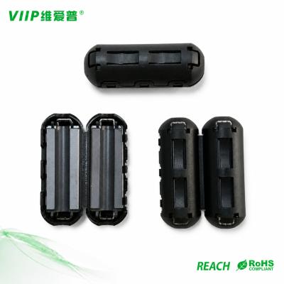 China VIIP V18023 Snap-Type EMI Ferrite Core with 6.8mm ID Nickel-Zinc Soft Ferrite (VN09) RoHS REACH Compliant for Industrial Wiring Harness Noise Damping for sale