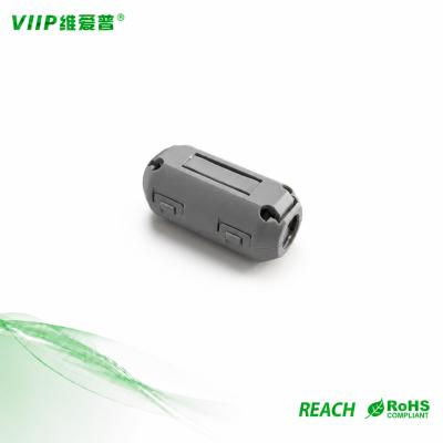 China VIIP V18024 Clip On Ferrite Core with VN09 Nickel-Zinc Soft Ferrite for 6.3mm Cable Hole and 1-500 MHz Frequency Range for sale