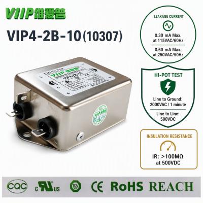 China High Efficiency VIP4‑2B‑10(10307) Power Noise Filter Single Phase 10A Low Pass Filter For Household And Control Devices for sale