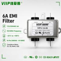 China Single-phase EMI RFI Power Filter VIP4-1A-06(10243) 6A 115/250VAC 50-60Hz AC Noise Purification Line Filter for Power System for sale