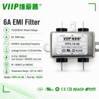 China Single-phase EMI RFI Power Filter VIP4-1A-06(10243) 6A 115/250VAC 50-60Hz AC Noise Purification Line Filter for Power System for sale