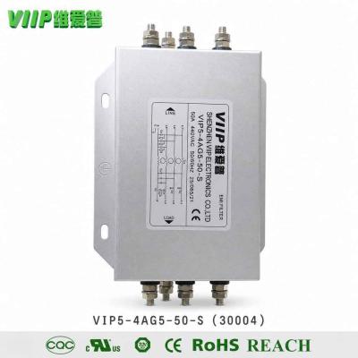 China VIP5-4AG5-50-S (30004) EMI Power Filter 50A RFI EMC Noise Suppression Filter for Power Supply Equipment Noise Reduction for sale