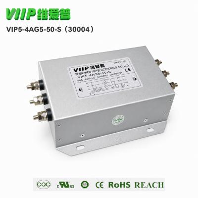 China 50A EMI Filter VIP5-4AG5-50-S (30004) Industrial Power Line Noise Filter for Automation Control System for sale