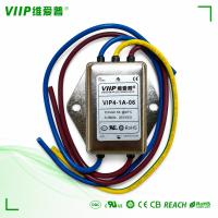 China VIIP 6A Wire-leaded EMC Filter VIP4-1A-06 10009 115/250VAC Panel Mount AC Power Line Interference Suppressor for sale