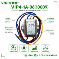 China VIIP 6A Wire-leaded EMC Filter VIP4-1A-06 10009 115/250VAC Panel Mount AC Power Line Interference Suppressor for sale