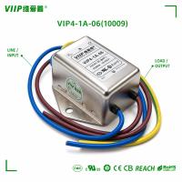 China VIIP 6A Wire-leaded EMC Filter VIP4-1A-06 10009 115/250VAC Panel Mount AC Power Line Interference Suppressor for sale