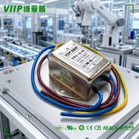 China VIIP 6A Wire-leaded EMC Filter VIP4-1A-06 10009 115/250VAC Panel Mount AC Power Line Interference Suppressor for sale