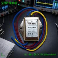 China VIP4-1A-06 VIIP AC EMI Power Filter 6A 115/250VAC Lead-wire Type Panel Mount Noise Suppression Filter for Industrial Devices for sale