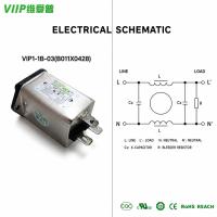 China VIIP VIP1-1B-03 （B011X0428 ）3A Lead-wired EMI Power Filter 115/250VAC Single-Phase AC Line Noise Suppressor Metal Housing Panel Mount for sale