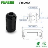 China VIIP V18001A Clip Ferrite Core Z1≥85Ω@25MHz Z2≥175Ω@100MHz NiZn Ferrite Ring for EMC Test for sale