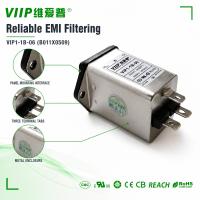 China VIIP VIP1-1B-06 B011X0509 115/250VAC Dual Fuse Power Entry EMI Filter Panel-mount Noise Reduction Filter for sale
