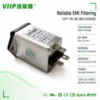 China 6A Dual Fuse IEC Socket EMI Filter VIP1-1B-06(B011X0509) Single-Phase AC Power Line Noise Suppressor for Industrial Equipment for sale
