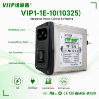 China IEC C14 Inlet EMI Noise Filter VIP1-1E-10 10325 10A 250VAC Panel Mount Dual-Fuse Power Line EMC Filter, Medical & High-Power for sale