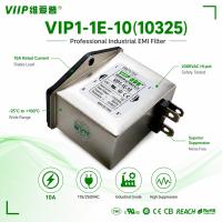 China 10A Single-Phase AC EMI Filter VIP1-1E-10(10325) IEC Socket Power Entry Module with Dual Fuse & Rocker Switch for sale