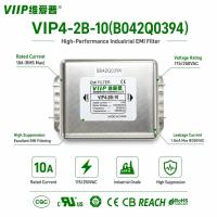 China VIIP B042Q0394 VIP4-2B-10 AC EMI Filter 10A 115-250VAC 35mm DIN Rail Two-stage LC Topology Anti-interference Power Line Filter for sale