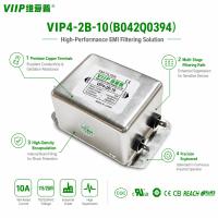 China VIIP B042Q0394 VIP4-2B-10 AC EMI Filter 10A 115-250VAC 35mm DIN Rail Two-stage LC Topology Anti-interference Power Line Filter for sale